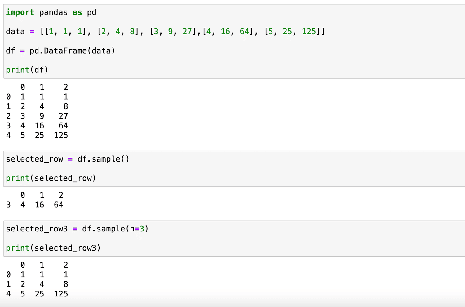  Python Pandas df sample 3PySci
