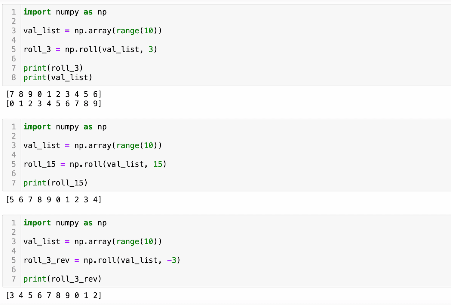  NumPy roll Python 3PySci