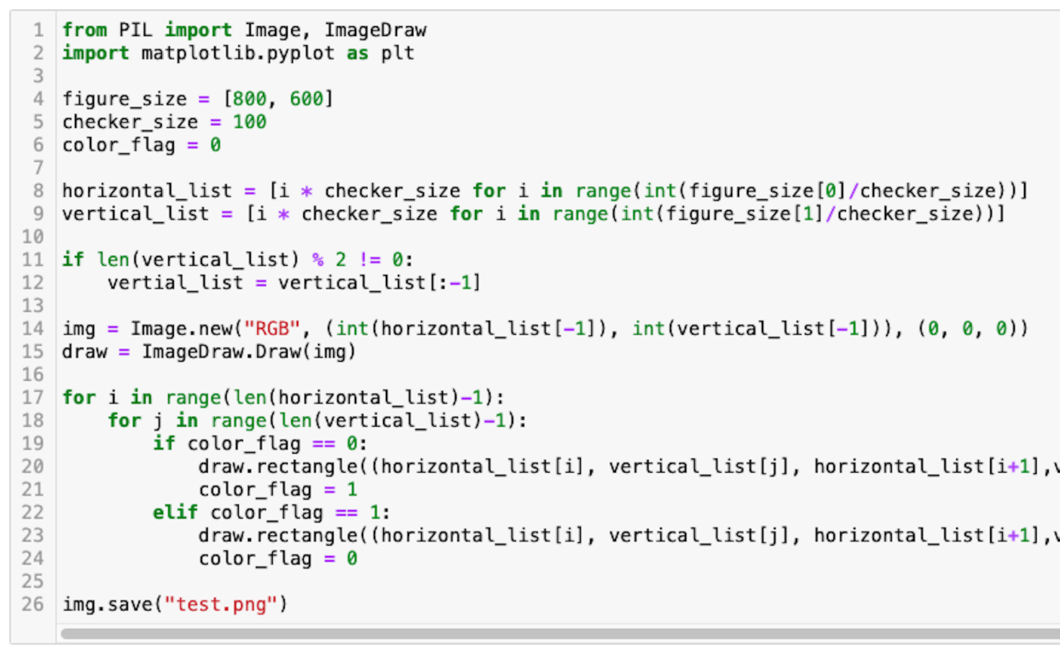 【Pillow（PIL）】チェッカーパターン（格子柄）を作成する方法[Python] | 3PySci