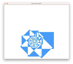 【Turtle】四角形と再帰と塗りつぶしを使って複雑な図形を描く方法[Python] | 3PySci