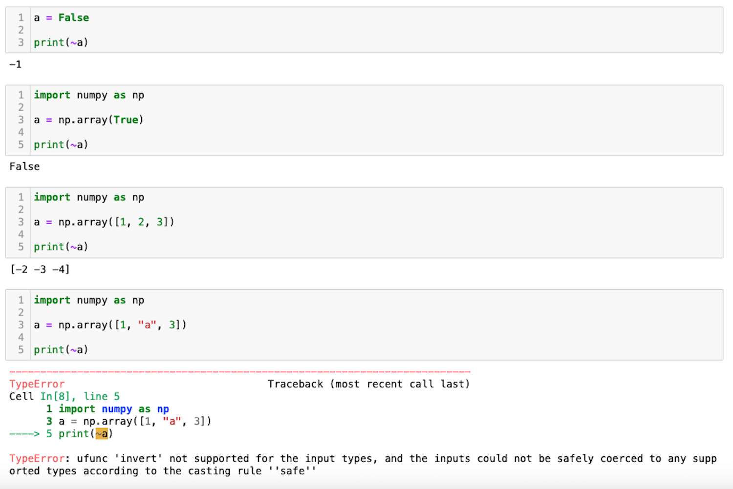 【Python基礎】~(チルダ)の意味（論理演算子not） | 3PySci